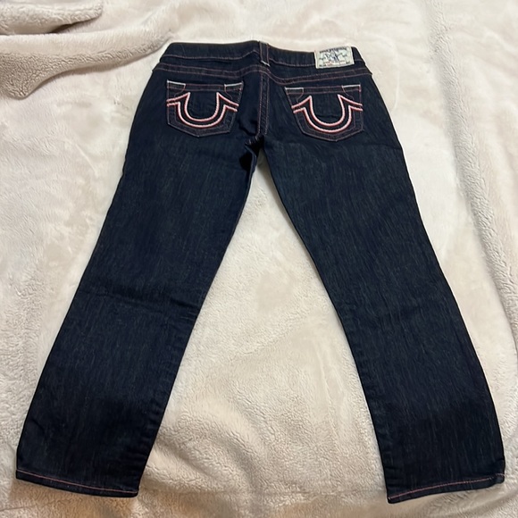 True Religion | Jeans | New True Religion Pink Stitch Capri | Poshmark